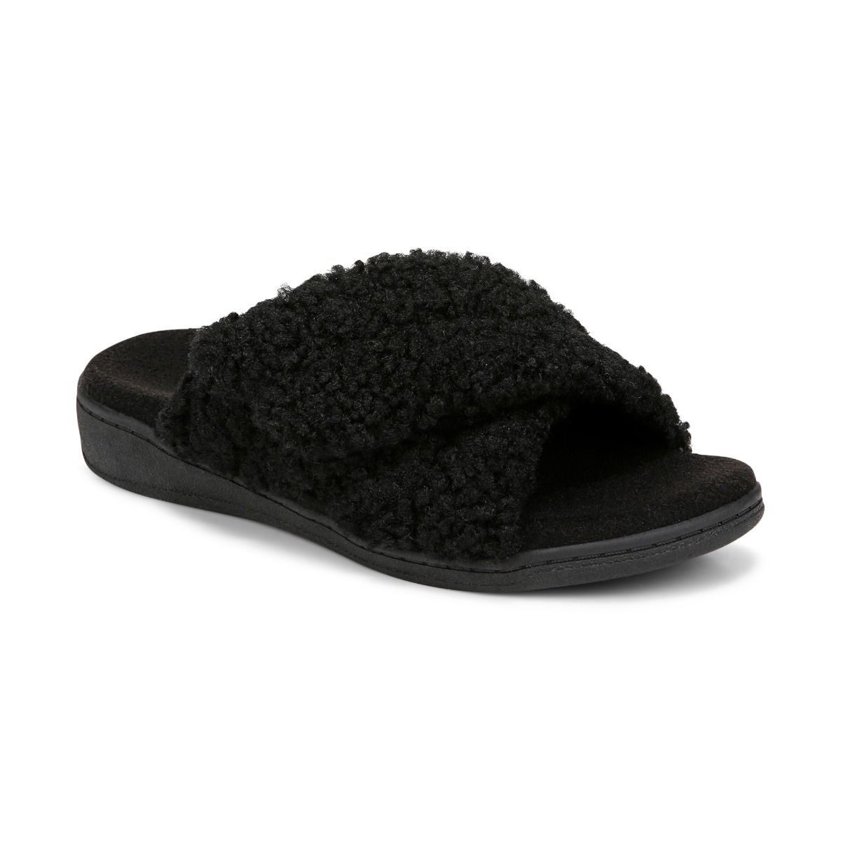 Vionic Relax II Slipper Black — Vogue Shoes