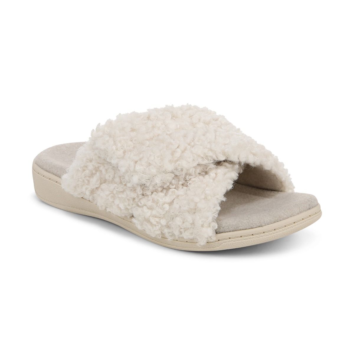 Vionic Relax II Slipper Cream — Vogue Shoes